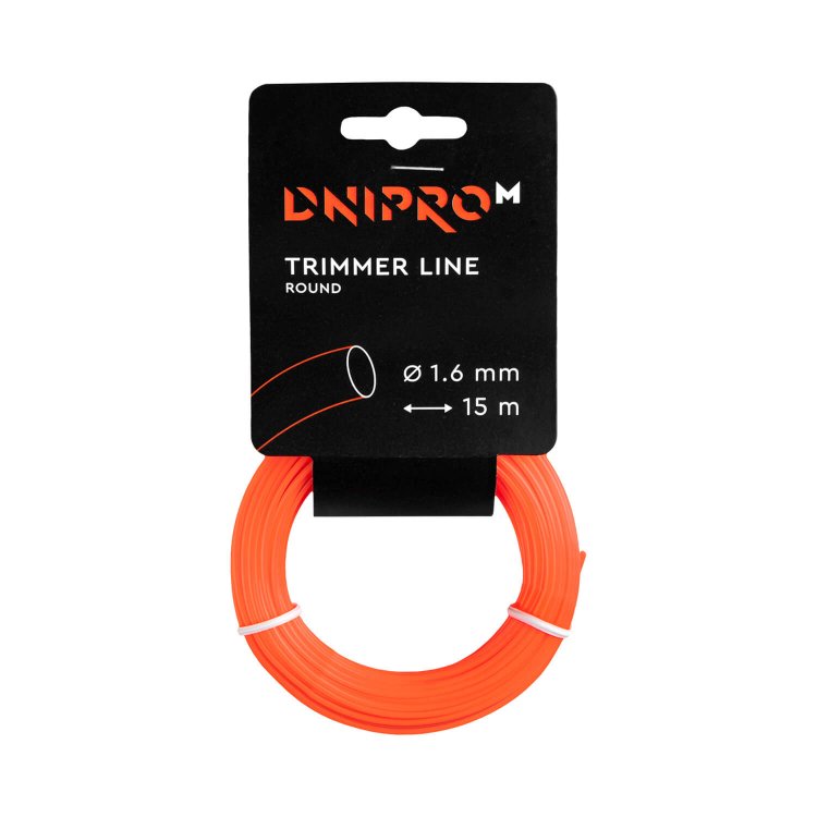 ᐅ Волосінь для тримера Dnipro-M кругла 15 м 1.6 мм • Купити в Україні